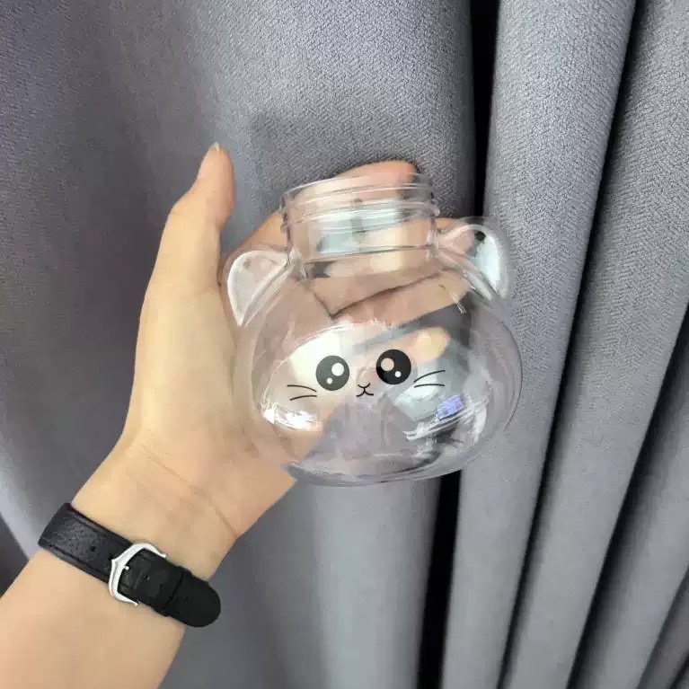 空ボトル 透明 DIY装飾 PETプラスチック デコパーツ収納 蓋付き ネコ | 卸売・ 問屋・仕入れの専門サイト【NETSEA】
