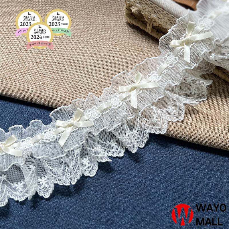 幅6.5cmレースリボン 手芸レース 裁縫 DIY ギフト包装 ハンドメイド資材 シフォンリボン | 卸売・ 問屋・仕入れの専門サイト【NETSEA】