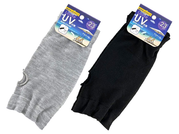 UV対策アームカバー/無地(指穴有り約23cm) 株式会社ニッパン 問屋・仕入れ・卸・卸売の専門【仕入れならNETSEA】