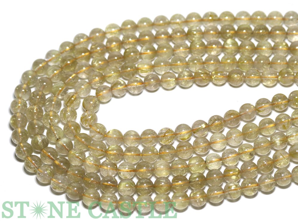 【丸ビーズ】ルチルクォーツ (4A) 8mm | 卸売・ 問屋・仕入れの専門サイト【NETSEA】