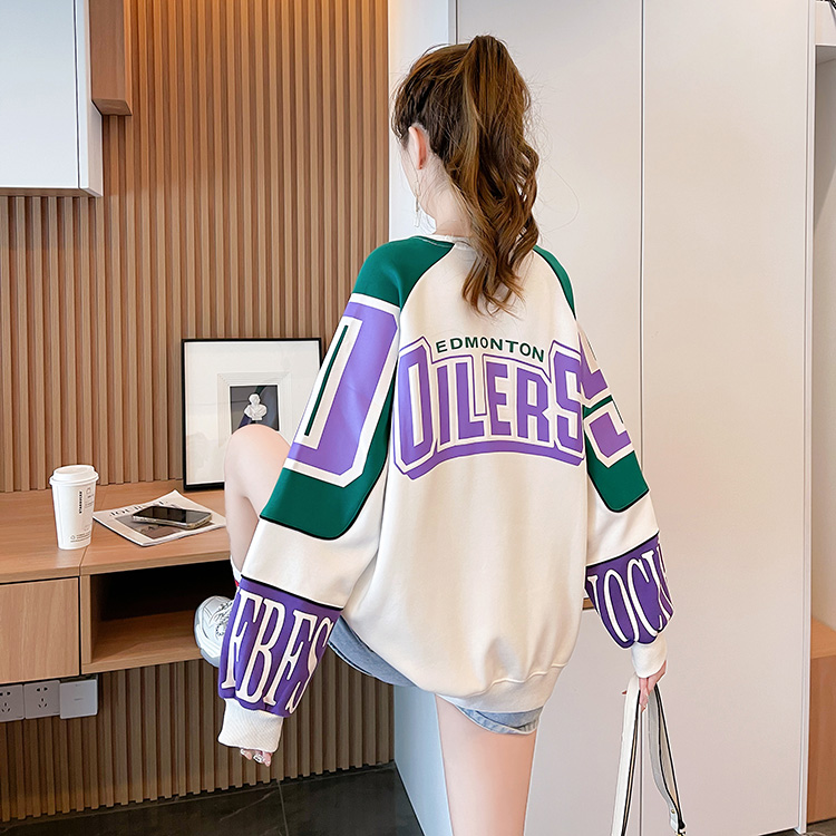 【予約221761】大きいサイズ秋冬 韓国 カレッジ風 プリント トップス 長袖 パーカー LL-4L トモニ貿易合同会社 問屋・仕入れ・卸・卸売の専門【仕入れならNETSEA】