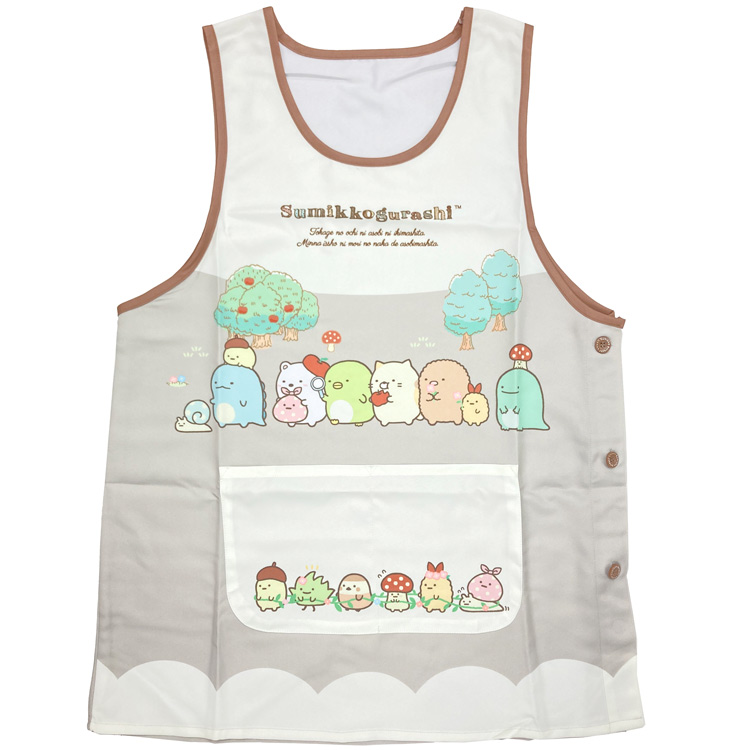 すみっコぐらし エプロン 大寸 転写脇釦 3L～4L グレー 880350 | 卸売・ 問屋・仕入れの専門サイト【NETSEA】