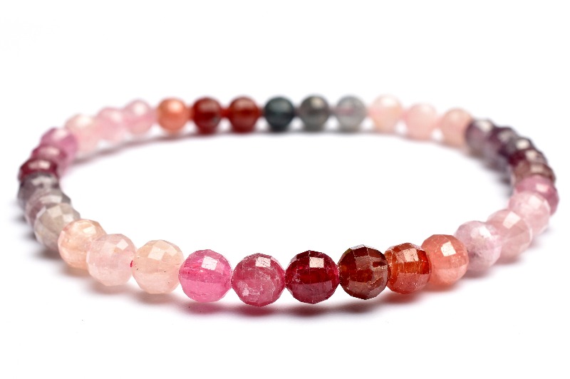 【1点物】マルチカラー レアなレッド入り！ MIXスピネル 5mm ボールカット ブレスレット _K6008 株式会社 SEKIKON 問屋・仕入れ・卸・卸売の専門【仕入れならNETSEA】