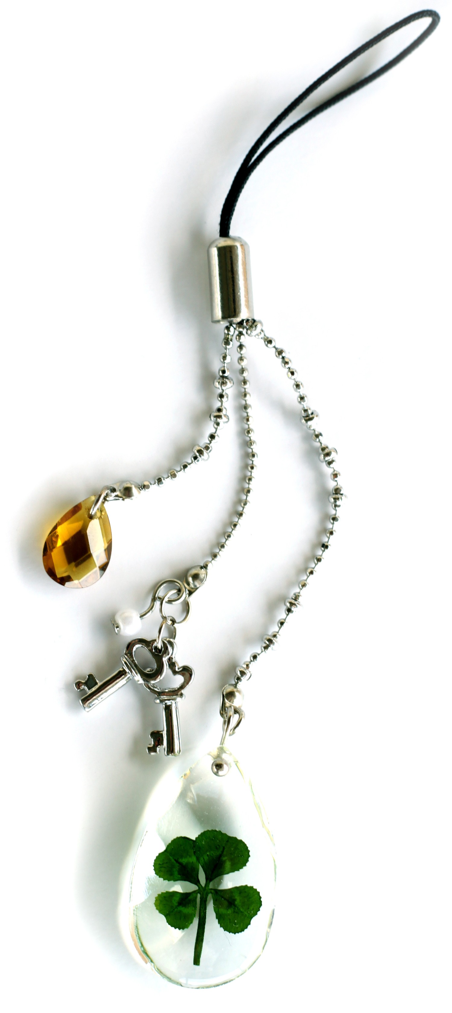 クローバーストラップ ブラウン ドロップ 鍵 サイズ：約H110～120×W15～20×D7mm AT089691 | 卸売・ 問屋・仕入れの専門サイト【NETSEA】