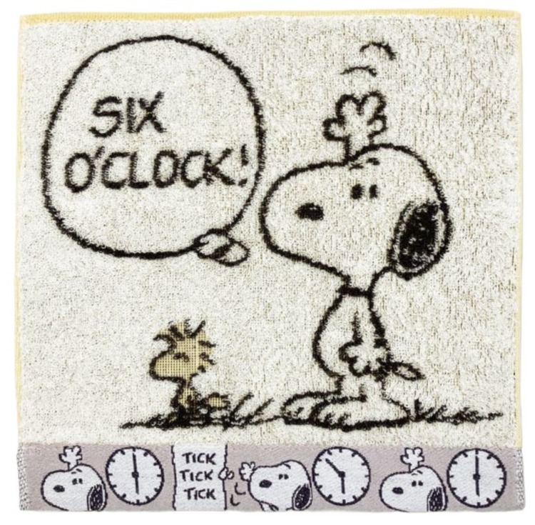SNOOPY ミニタオル クロック スヌーピー W250×H250mm SPT-510 雑貨のFULTAC（フルタック） 問屋・仕入れ・卸・卸売の専門【仕入れならNETSEA】