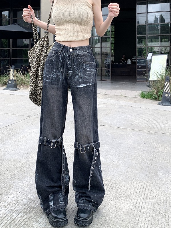 Gパン ジーパン ジーンズ 切り替え 体型カバー 着痩せ デニム シンプル | 卸売・ 問屋・仕入れの専門サイト【NETSEA】