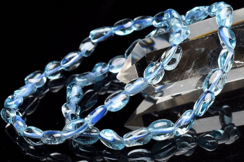 透明感 ブルートパーズ 7.5mm ミニタンブル ブレスレット 1個売り _B1300 株式会社 SEKIKON | 卸売・ 問屋・仕入れの専門サイト【NETSEA】