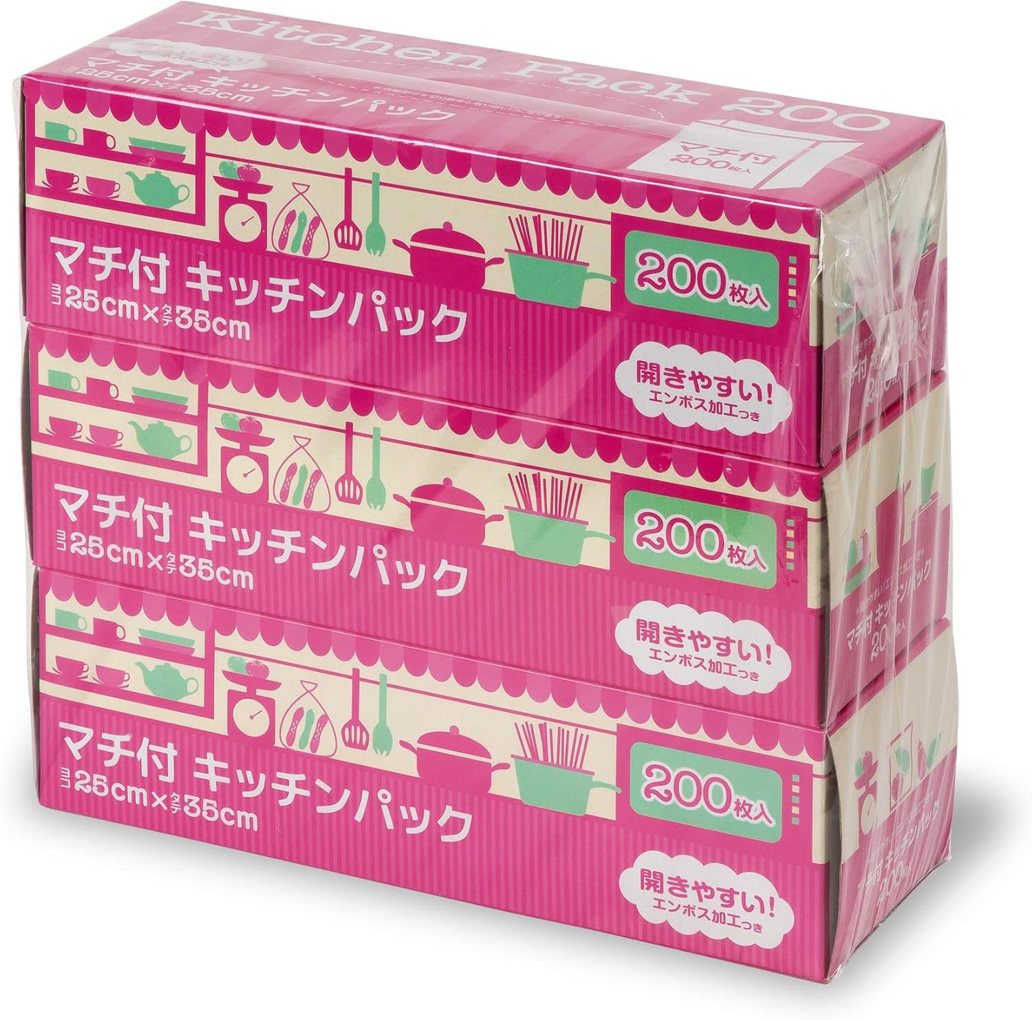 ケミカルジャパン マチ付 キッチンパック 半透明 200枚×3個入 PC-200M-3 株式会社サンプラス | 卸売・ 問屋・仕入れの専門サイト【NETSEA】