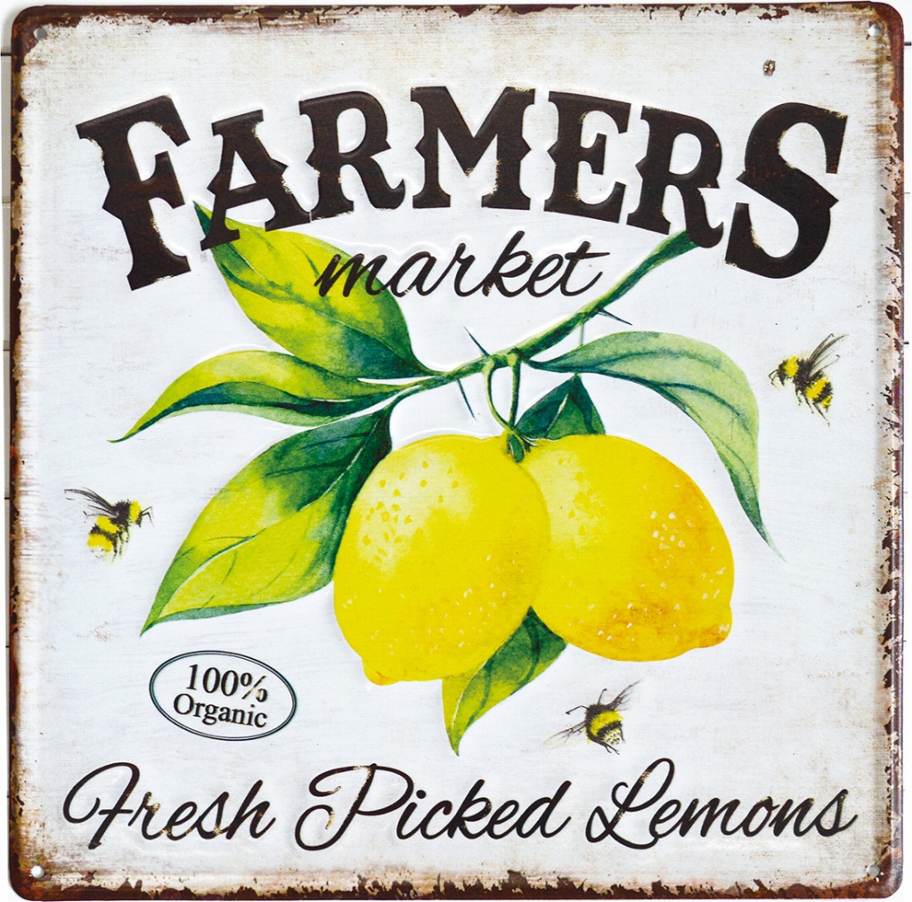 ケーアイジャパンデザインボードメタルM レモン169284 雑貨のFULTAC（フルタック） | 卸売・ 問屋・仕入れの専門サイト【NETSEA】