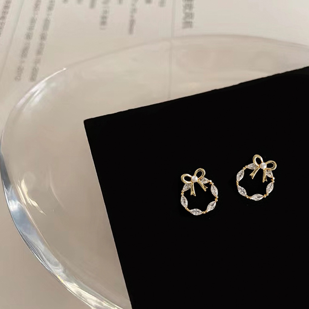 リボンピアス デザイン アクセサリー レディース 韓国ファッション ins シルバー925ポスト | 卸売・ 問屋・仕入れの専門サイト【NETSEA】