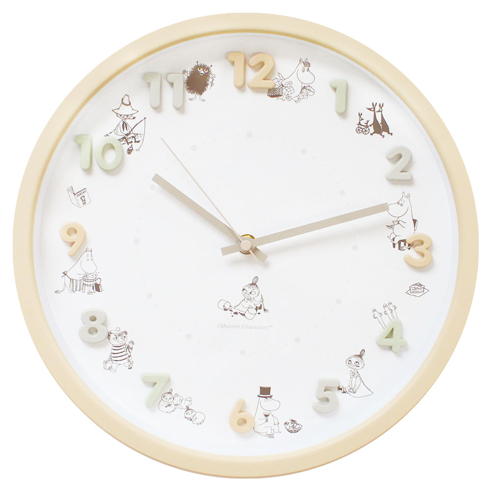 MO-5520472BE ムーミンアイコンウォールクロック ベージュ | 卸売・ 問屋・仕入れの専門サイト【NETSEA】