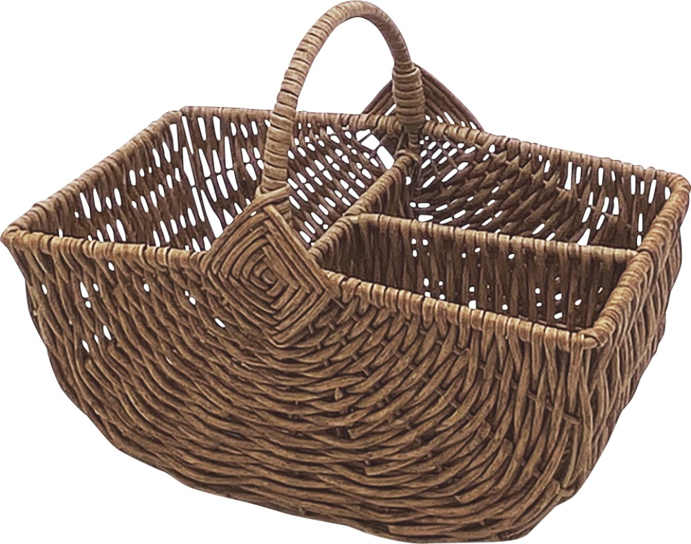 73836 バルト PE柳 ワンハンドル仕切りバスケット BR | 卸売・ 問屋・仕入れの専門サイト【NETSEA】