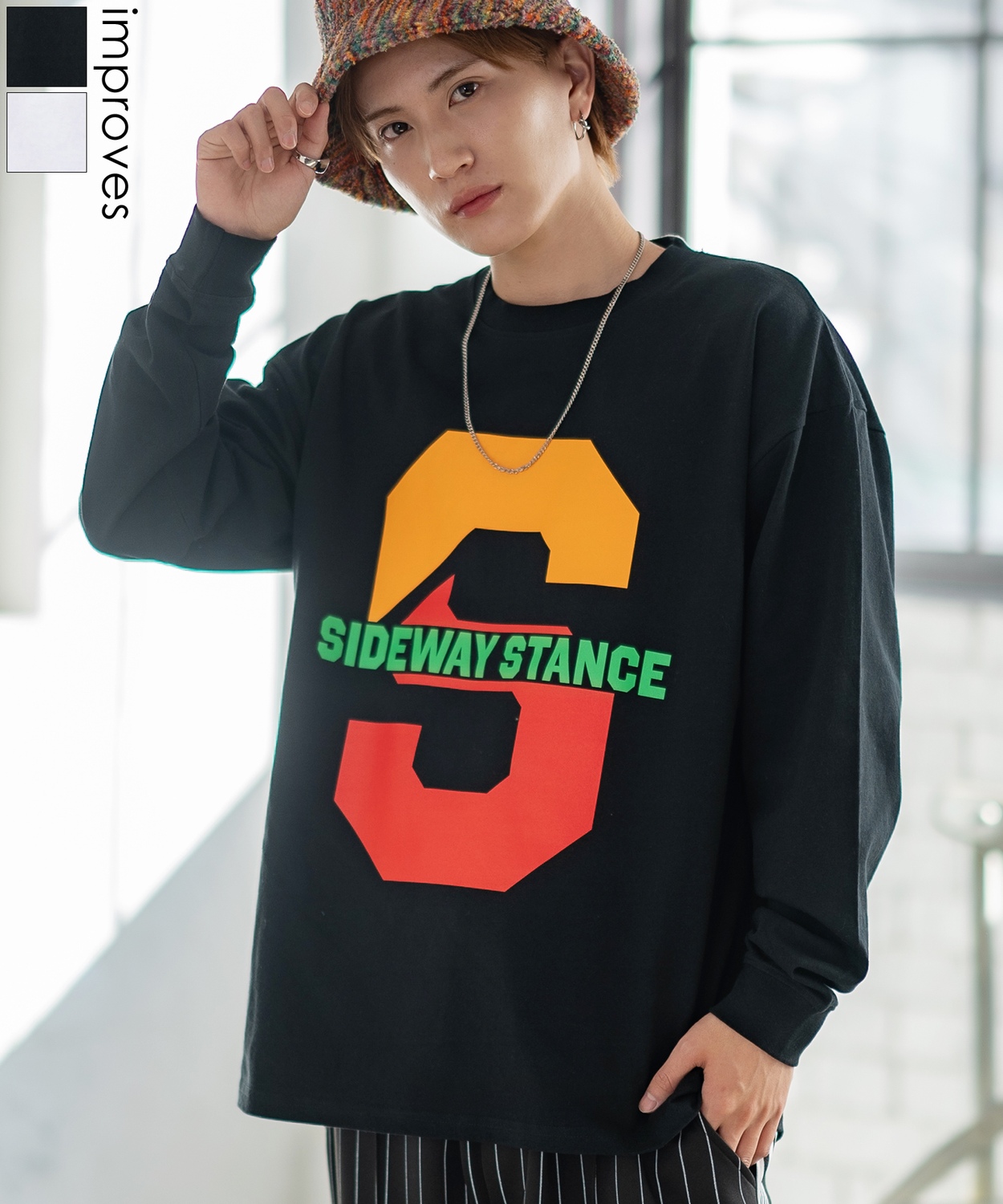 【SIDEWAYSTANCE】Sカレッジロゴ長袖Tシャツ | 卸売・ 問屋・仕入れの専門サイト【NETSEA】