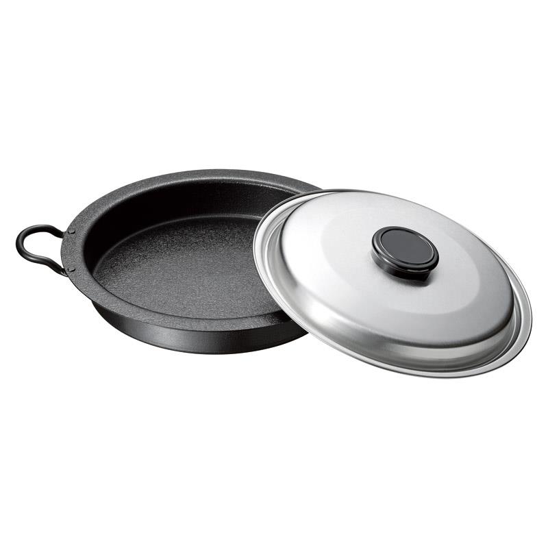 燕三 IH対応鉄焼肉・餃子鍋26cm（蓋付） EM-077 HAMANO | 卸売・ 問屋・仕入れの専門サイト【NETSEA】