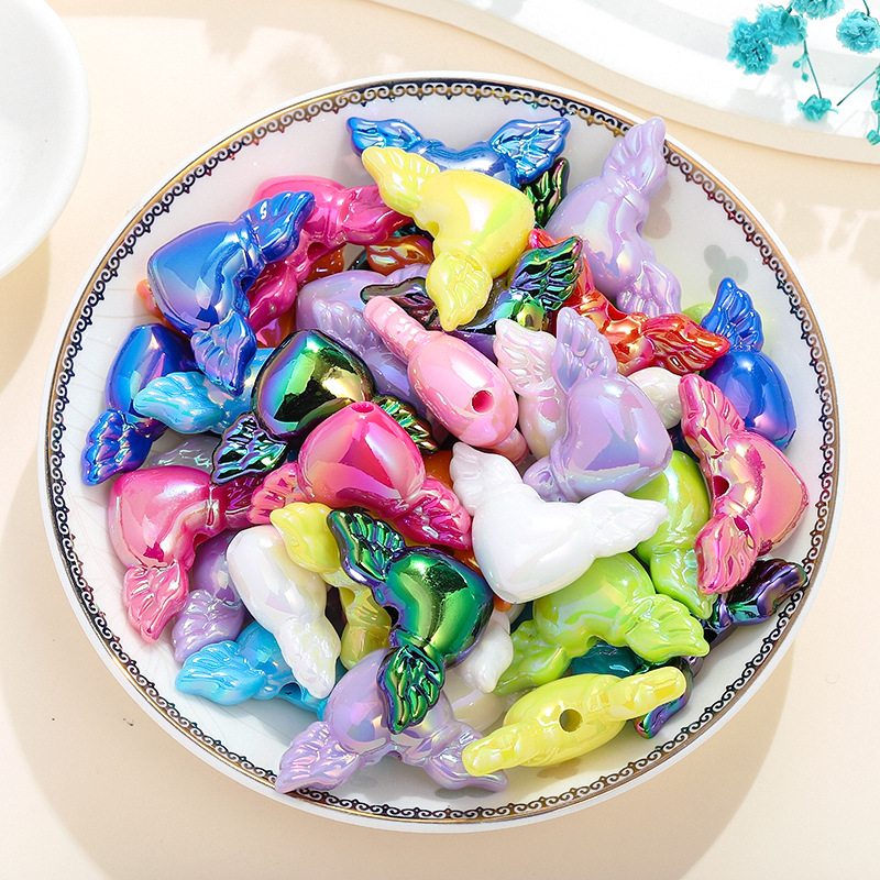 UV透彩天使愛翼通孔珠アクリルビーズ（高さ19mm、幅30mm、孔径3mm） | 卸売・ 問屋・仕入れの専門サイト【NETSEA】