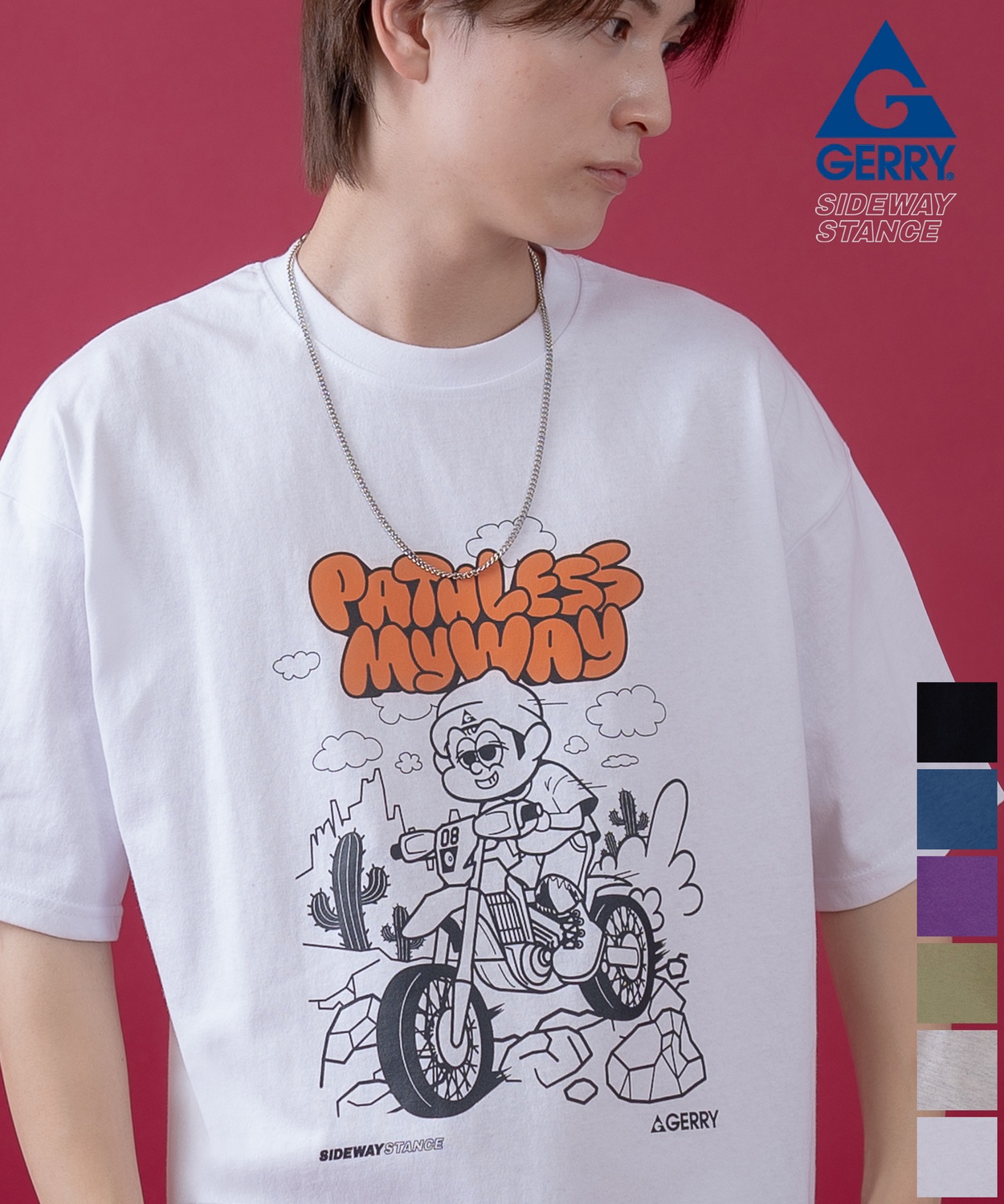 【SIDEWAYSTANCE×GERRY】コラボオフロードバイク半袖Tシャツ | 卸売・ 問屋・仕入れの専門サイト【NETSEA】