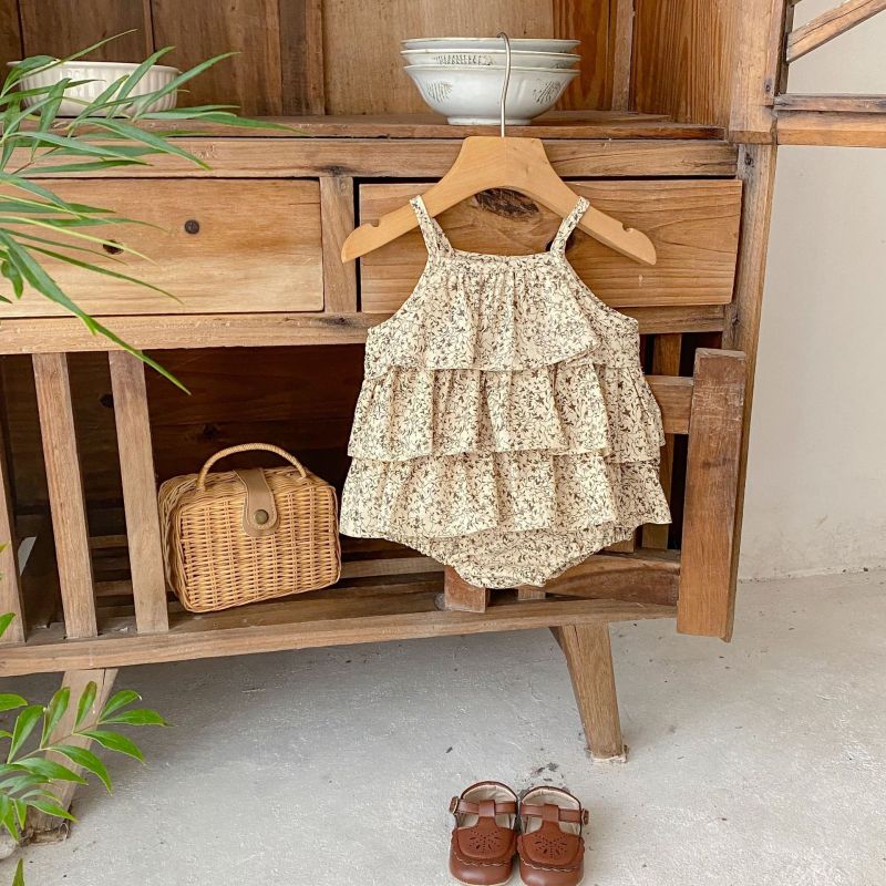 ★BaBy★ 66~90cm ベビーロンパース フリルキャミソールオールインワン 撮影 韓国ベビー服 | 卸売・ 問屋・仕入れの専門サイト【NETSEA】