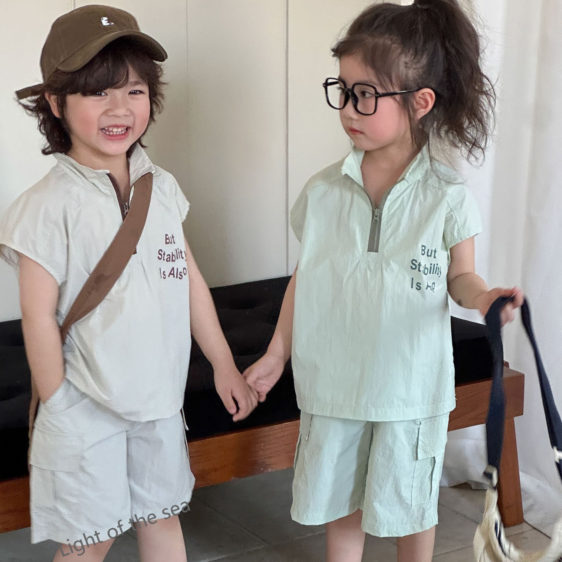 韓国子供服 ベビー服 キッズ 男女兼用 半袖トップス+ショートズボン 2点セット 2色 80cm-150cm | 卸売・ 問屋・仕入れの専門サイト【NETSEA】