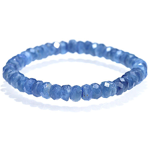 カイヤナイトカット 約7mm 藍晶石 ブレスレット Kyanite【FOREST カイヤナイトカット 約7mm 藍晶石 ブレスレット Kyanite【FOREST