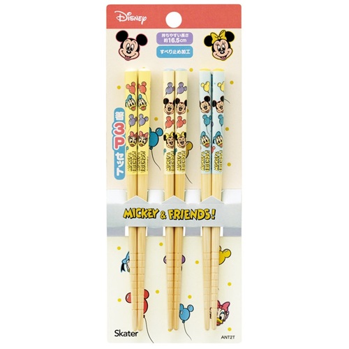スケーター 【予約販売】箸3Pセット（竹／16.5cm）ディズニー／ミッキー＆フレンズ 風船 | 卸売・ 問屋・仕入れの専門サイト【NETSEA】