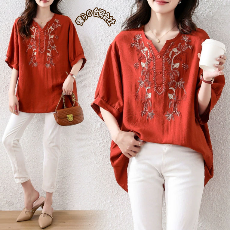 2025年INS夏新作 レディース服 トップス シャツ/ブラウス 韓国風 カジュアル ファション L#-5XL# | 卸売・ 問屋・仕入れの専門サイト【NETSEA】