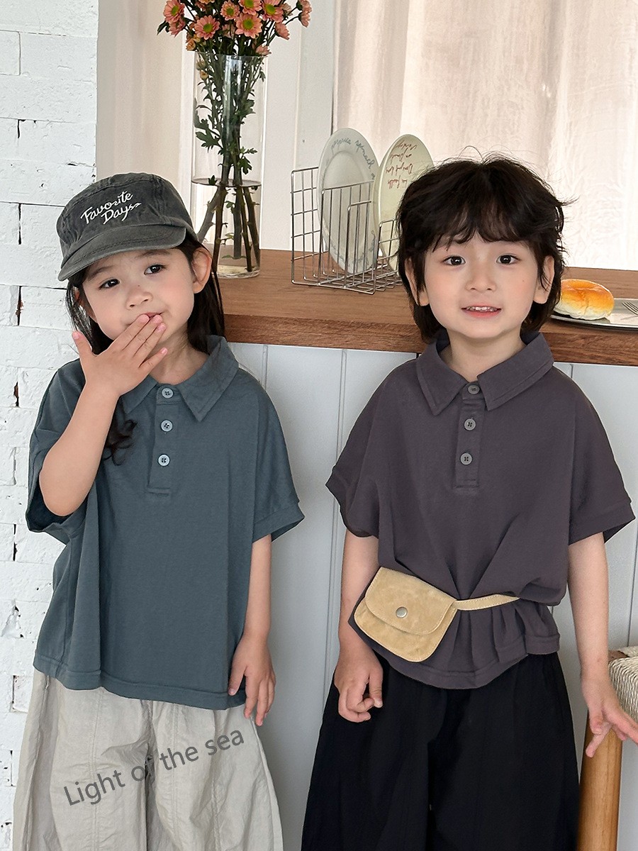 2025新作 韓国子供服 ベビー服 キッズ 男女兼用 半袖トップス 2色 80cm-140cm | 卸売・ 問屋・仕入れの専門サイト【NETSEA】