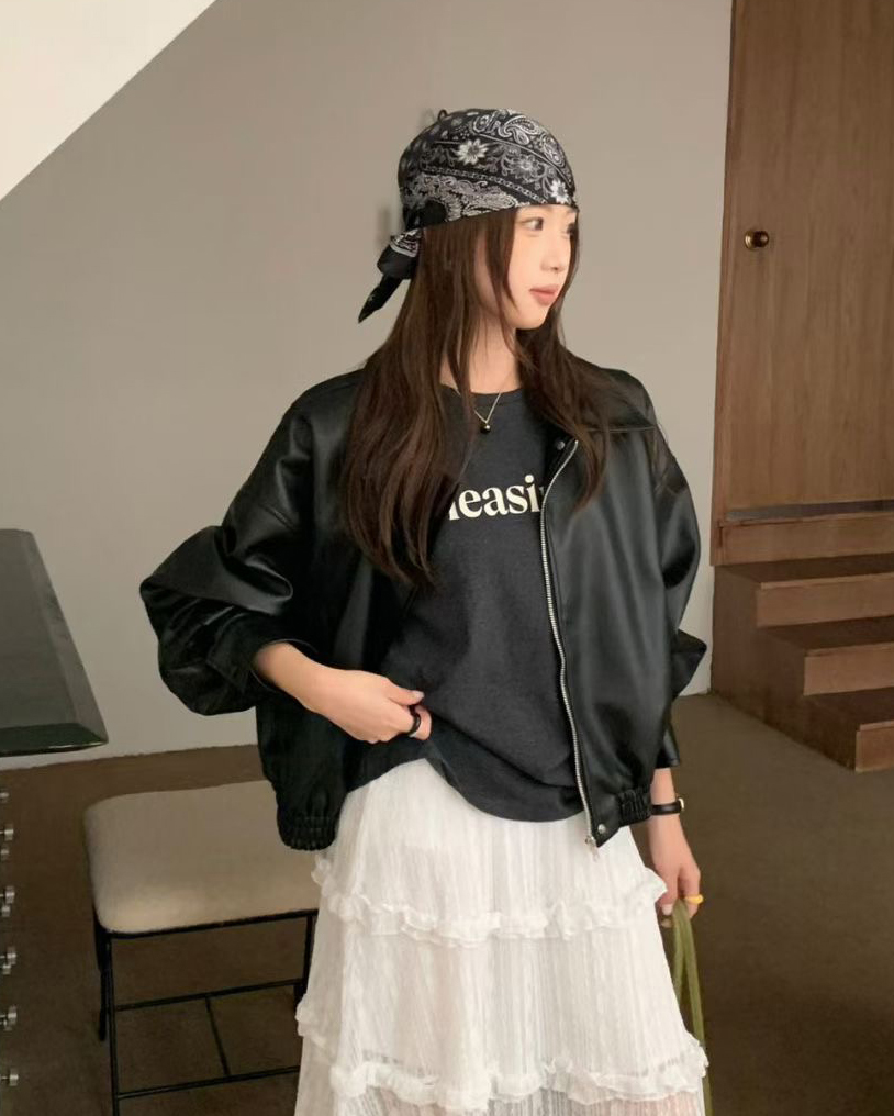 2025年INS 秋新作 韓国風 気質 おしゃれ レトロ レザー ジャケット コート | 卸売・ 問屋・仕入れの専門サイト【NETSEA】