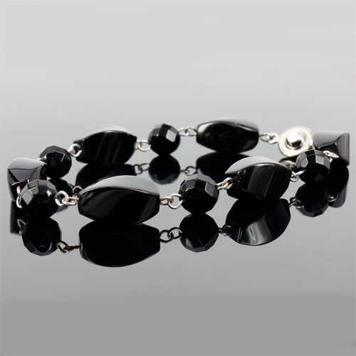 天然石 デザインオニキス デザインブレスレット【FOREST 天然石 パワーストーン】 株式会社 FOREST 問屋・仕入れ・卸・卸売の専門 ...