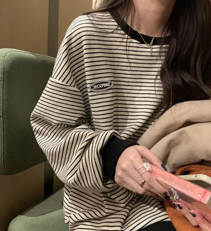 ★レディースファッション★トップス★Tシャツ★ストライプ★2色★M-2XL 竹昇 株式会社 問屋・仕入れ・卸・卸売の専門【仕入れならNETSEA】