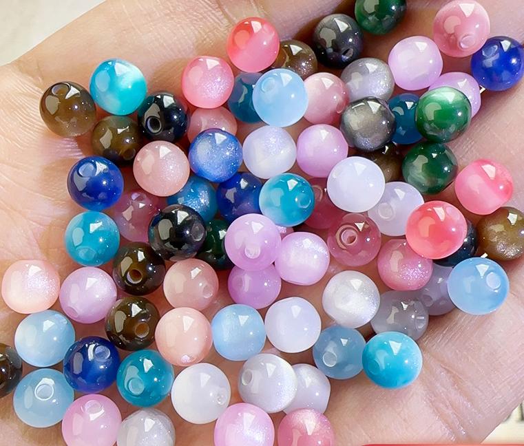 6mm 樹脂 穴ありデコパーツDIY ビーズパーツ デコ素材 手芸材料 チェーンパーツ アクセサリーパーツ WAYOMALL | 卸売・ 問屋・仕入れの専門サイト【NETSEA】