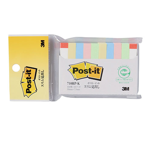 3M Post-it ポストイット 再生紙 スリム見出し 3M-710RP-K | 卸売・ 問屋・仕入れの専門サイト【NETSEA】
