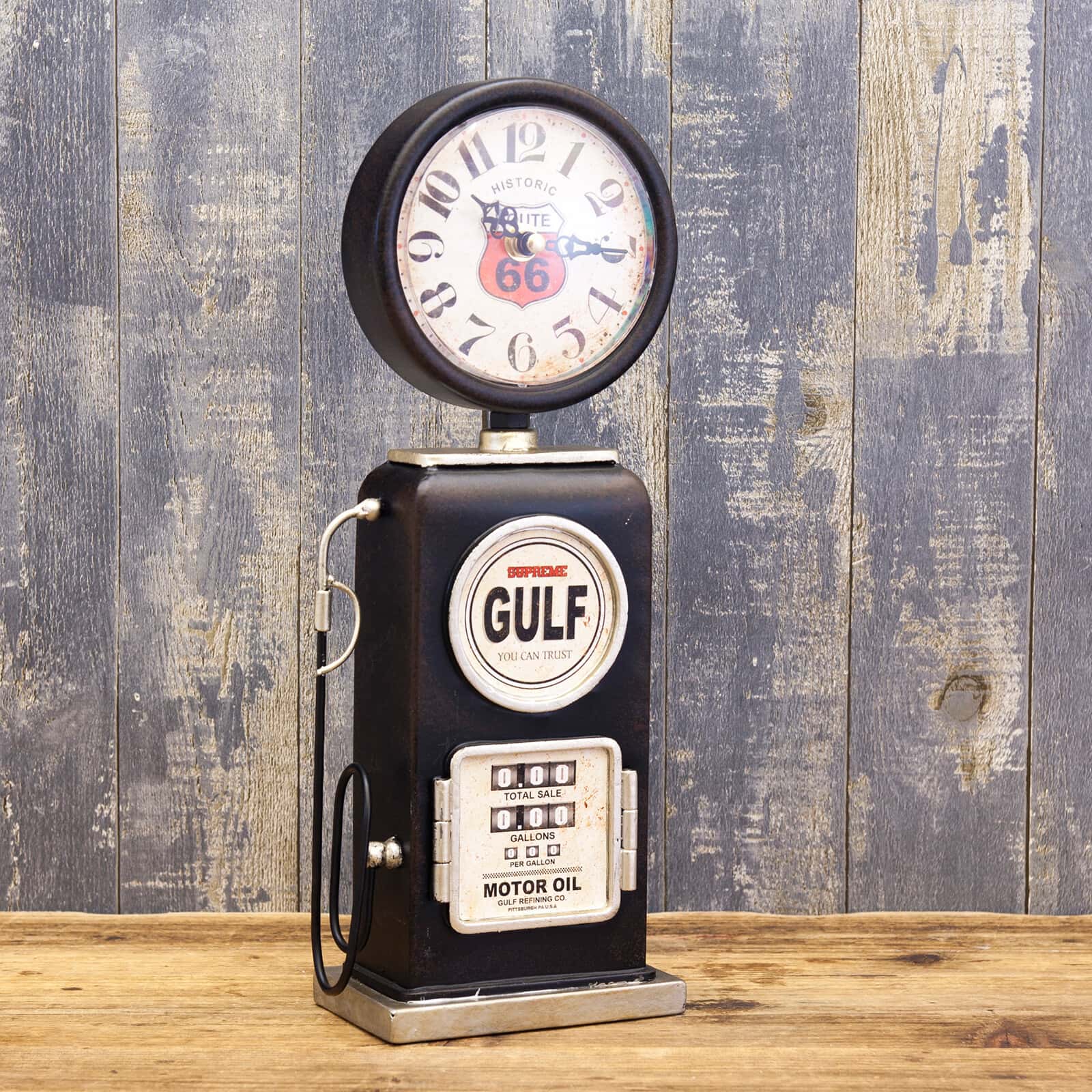 置き時計 BLACK GULF テーブルクロック ガスポンプ EA180148GAK-BK 雑貨のFULTAC（フルタック） 問屋・仕入れ・卸・卸売の専門【仕入れならNETSEA】