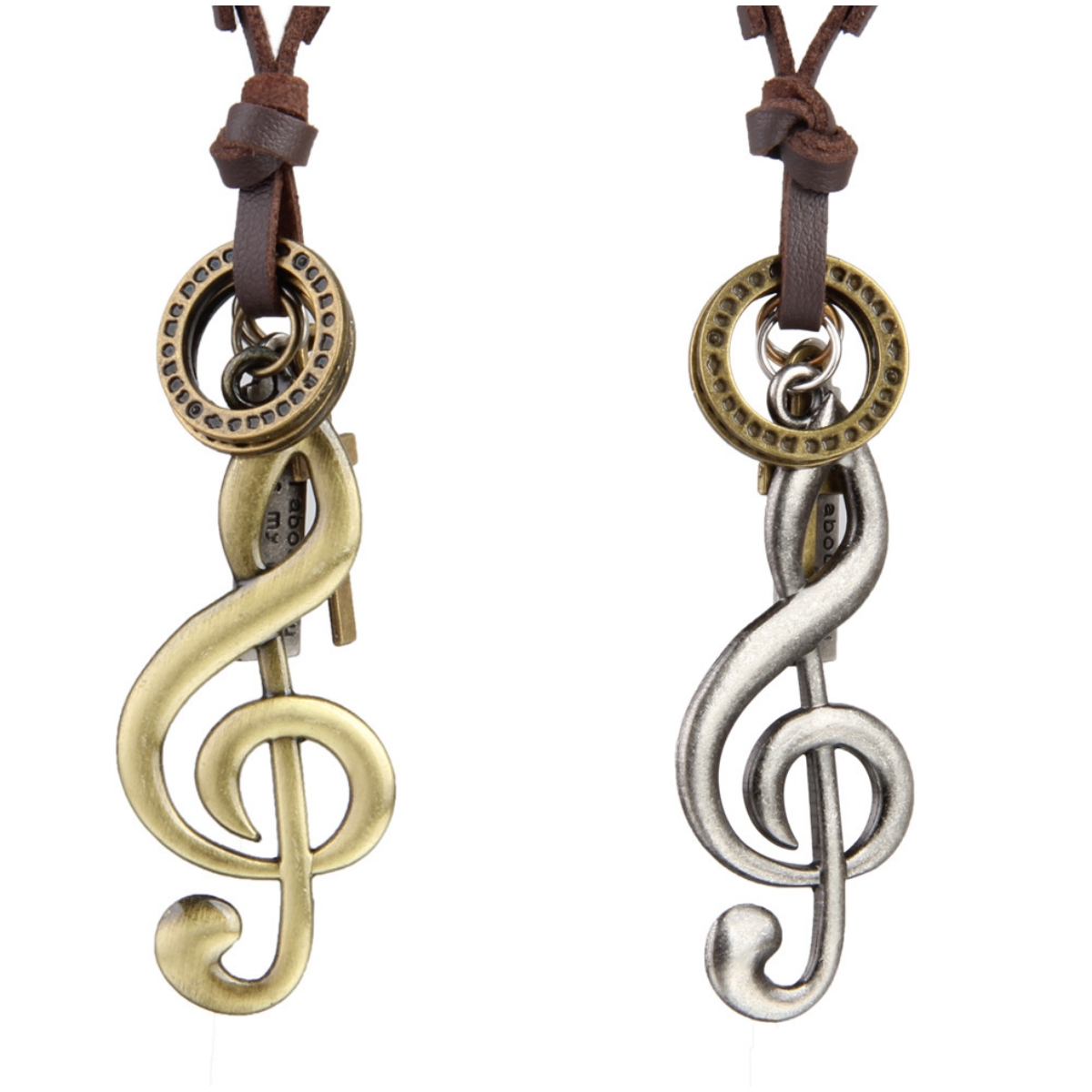 2色 レトロ 音符ネックレス 革ロープ ネックレス 音楽アクセサリー MUGI 優品 問屋・仕入れ・卸・卸売の専門【仕入れならNETSEA】