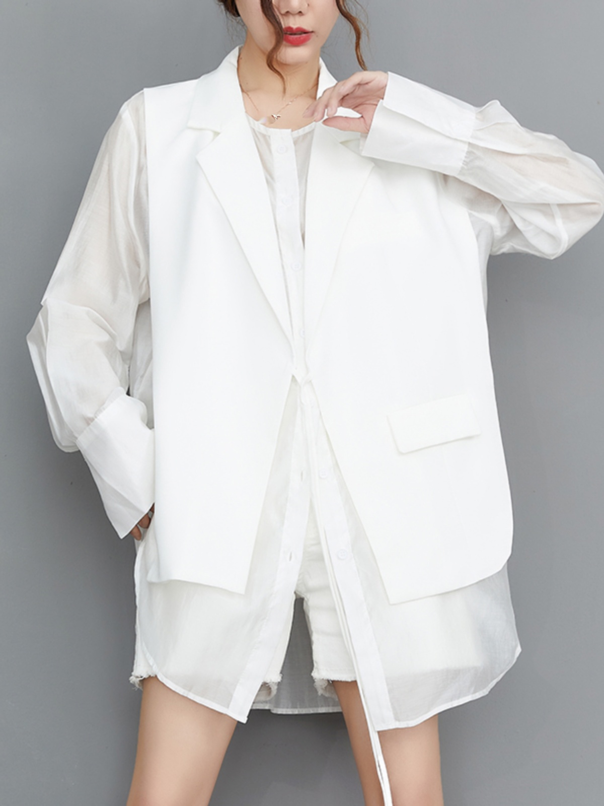 初回送料無料 新作レディースファッション カジュアル フェイク2枚 長袖 オシャレ トップス Sommy 株式会社 問屋・仕入れ・卸・卸売の ...