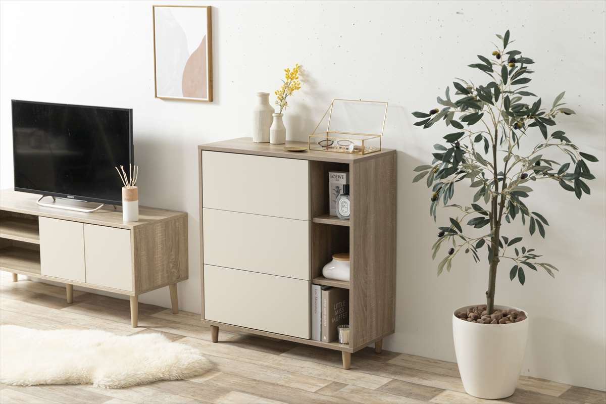 【幅73cm】Erin バイカラー棚付きチェスト 株式会社 イーナ | 卸売・ 問屋・仕入れの専門サイト【NETSEA】