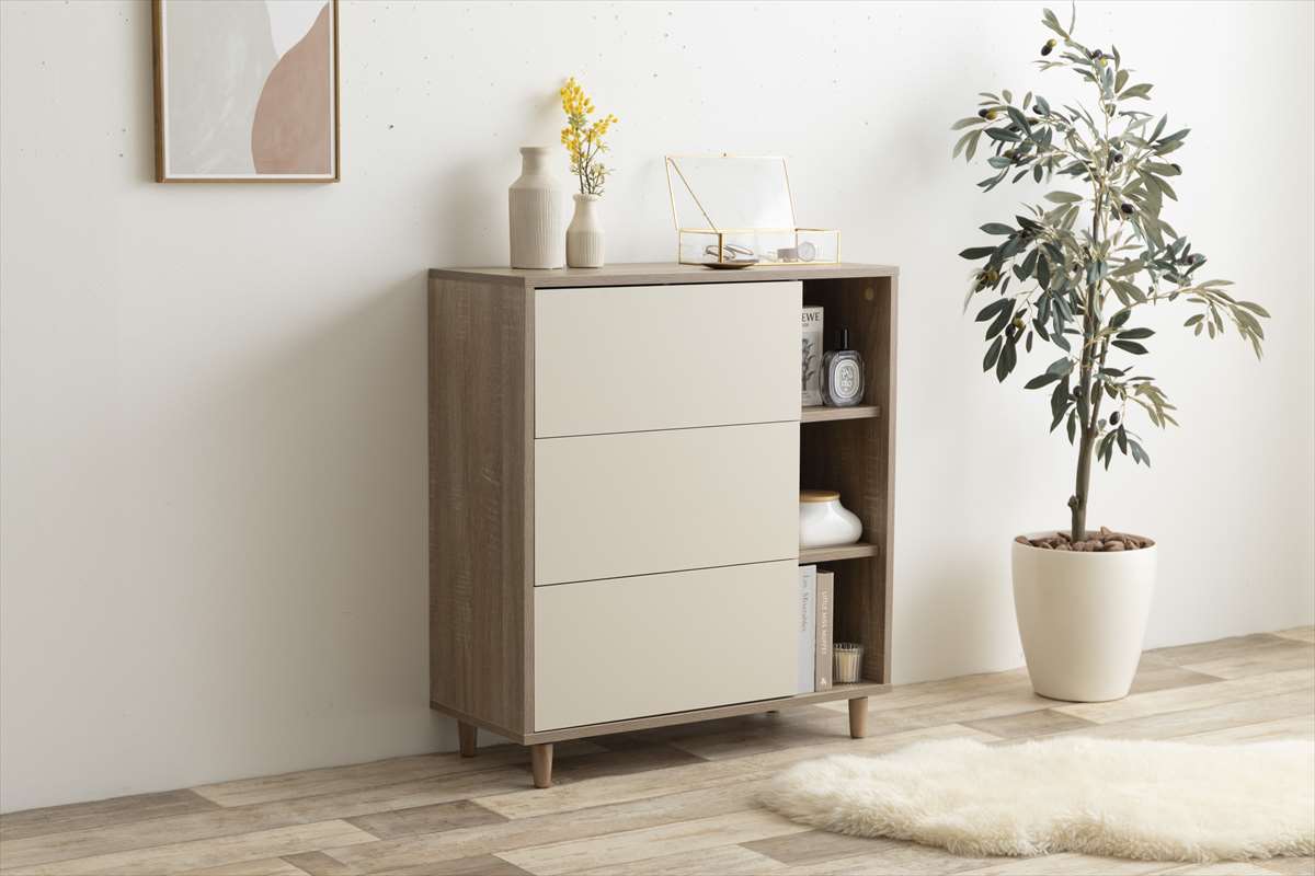 【幅73cm】Erin バイカラー棚付きチェスト 株式会社 イーナ | 卸売・ 問屋・仕入れの専門サイト【NETSEA】