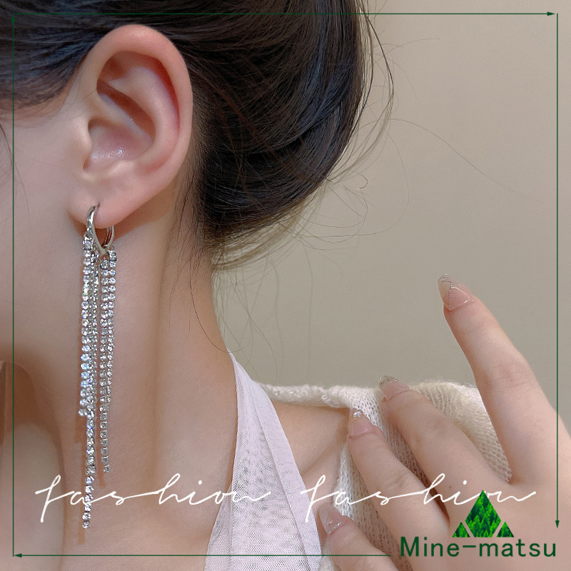 ピアス フリンジ 揺れ 長め 耳飾り ファッション 設計感 レディース 可愛い Mine-matsu (ミネマツ) 問屋・仕入れ・卸・卸売の専門【仕入れならNETSEA】