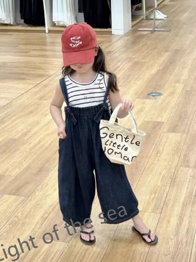 2024夏新作ベビー服韓国風子供服女の子 袖なしトップス+サロペット 分けて販売90cm-140cm 個人事業主 Light of the sea 問屋・仕入れ・卸・卸売の専門【仕入れなら ...