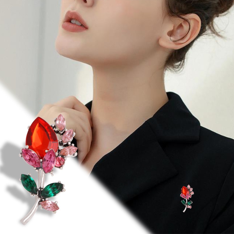 新しいファッション気質ローズブローチ韓国ファッション高級服カラーピンブローチアクセサリー | 卸売・ 問屋・仕入れの専門サイト【NETSEA】