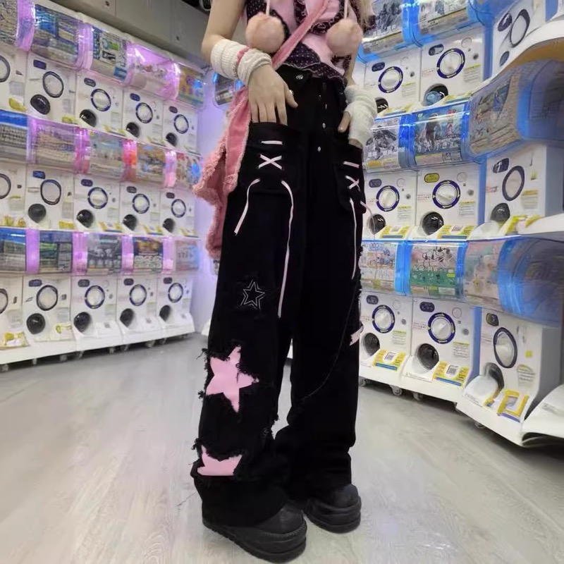 パンツ ボトムス ジーンズ デニム ハイウェスト ズボン フリンジ ワークパンツ レディース | 卸売・ 問屋・仕入れの専門サイト【NETSEA】