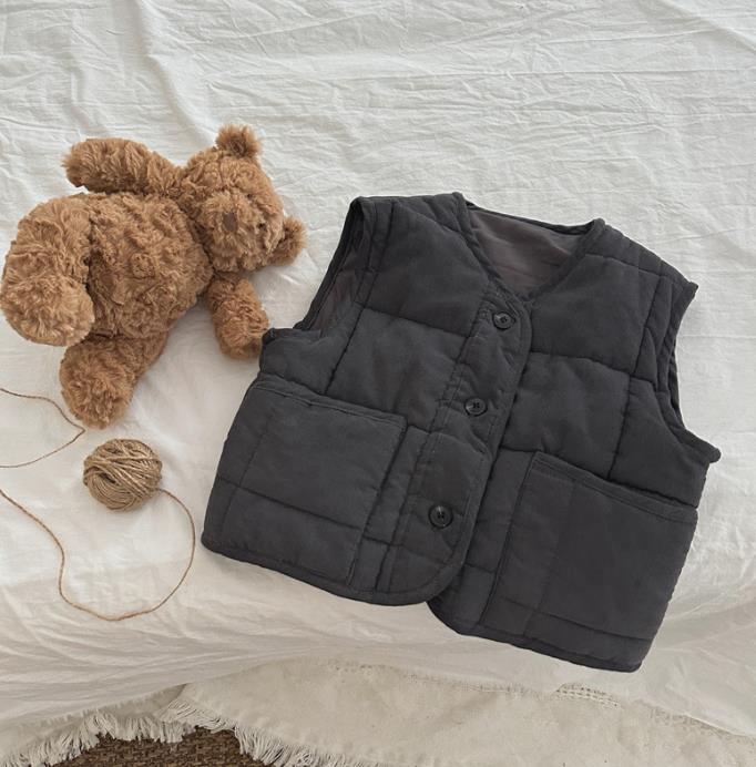 2024秋冬新作 キッズ服 レトロ ベスト トップス オーバーコート 韓国子供服 80-130CM 彼女のお店 問屋・仕入れ・卸・卸売の専門【仕入れならNETSEA】