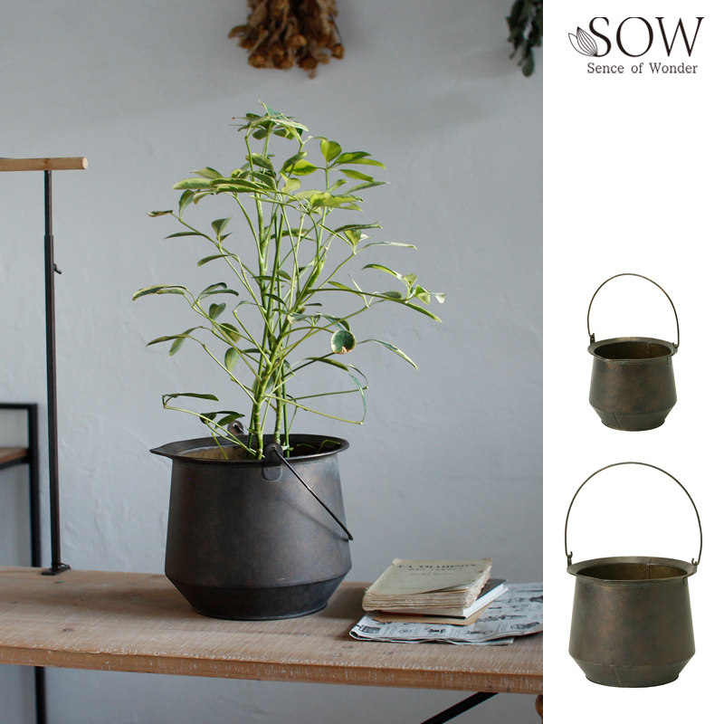 SOW（ソウ） 2024AW 新作 Deep Bloom ワンハンドルブリキラウンドポット Paddy’s Market (パディスマーケット) 問屋・仕入れ・卸・卸売の専門【仕入れならNETSEA】