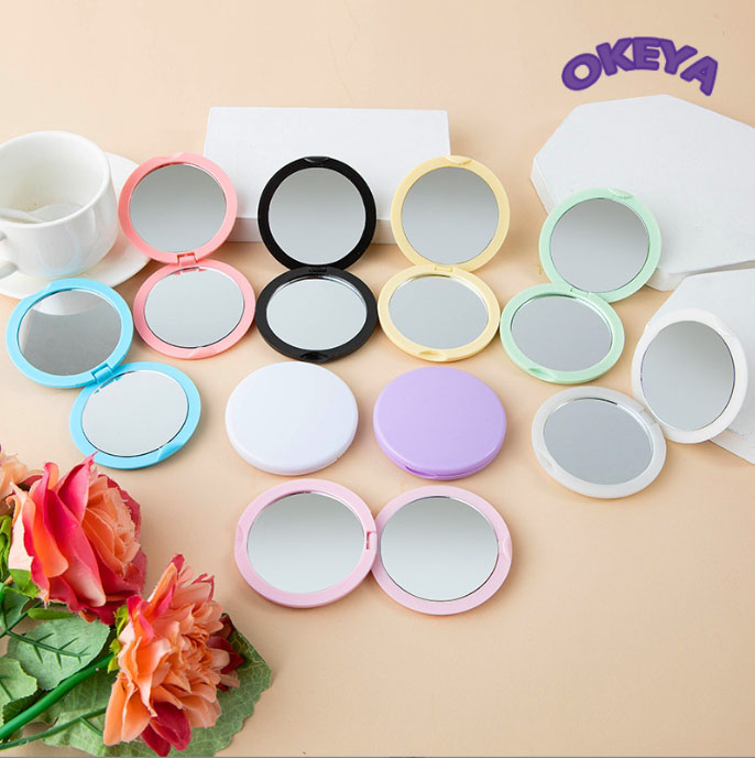 化粧鏡 折りたたみ スタンドミラー コンパクトミラー 化粧直し用 携帯ミニ鏡 両面 diy マカロン 6.8cm | 卸売・ 問屋・仕入れの専門サイト【NETSEA】