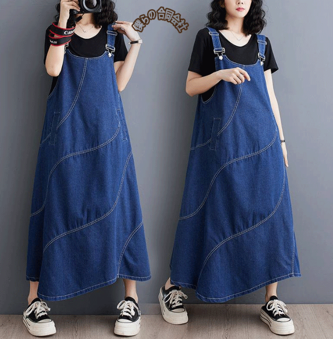 2025年春秋新作 レディース服 ワンピース デニム サロペット おしゃれ ロングワンピース M#-2XL# | 卸売・ 問屋・仕入れの専門サイト【NETSEA】
