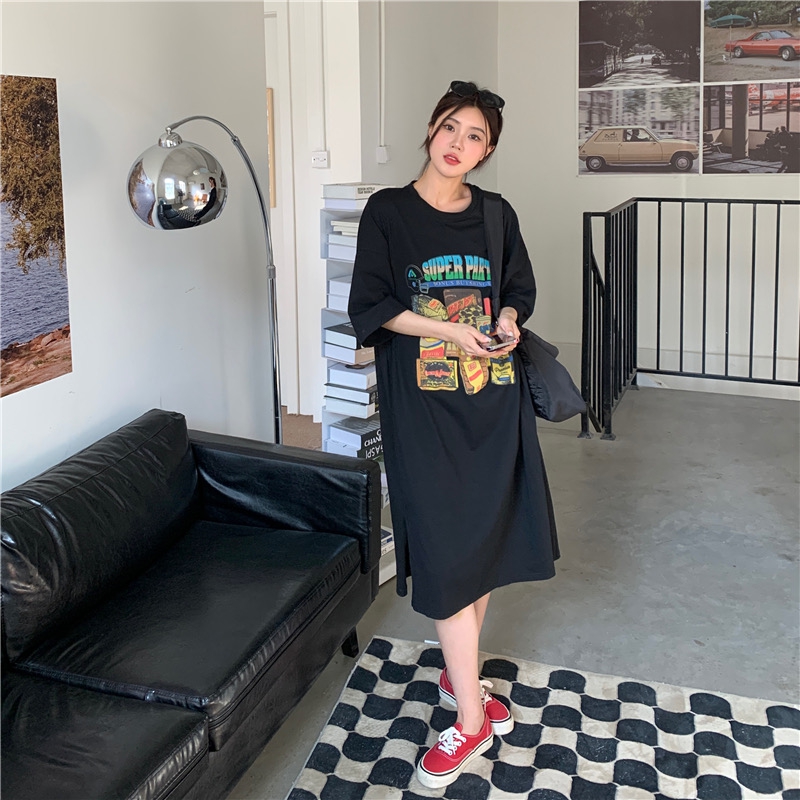 【予約224671】大きいサイズ春夏新作 韓国風 レディース 半袖 TシャツワンピースLL-4L | 卸売・ 問屋・仕入れの専門サイト【NETSEA】