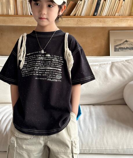 2025新作 キッズ QQMM トップス 半袖Tシャツ 100-160CM 2色 | 卸売・ 問屋・仕入れの専門サイト【NETSEA】