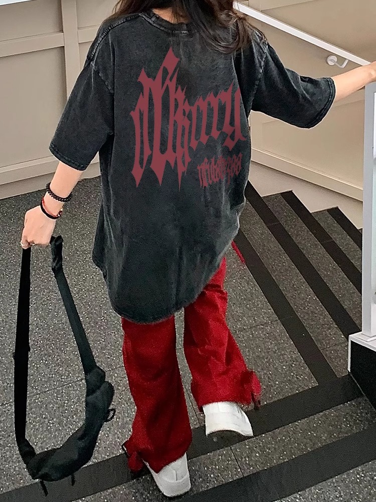 【予約225077】大きいサイズ春夏新作 韓国風 レディース ビンテージ風の加工 半袖 TシャツLL-4L | 卸売・ 問屋・仕入れの専門サイト【NETSEA】