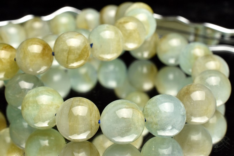 バイカラー アクアマリン 8.5mm ブレスレット 1個売り _BG5516-85 | 卸売・ 問屋・仕入れの専門サイト【NETSEA】