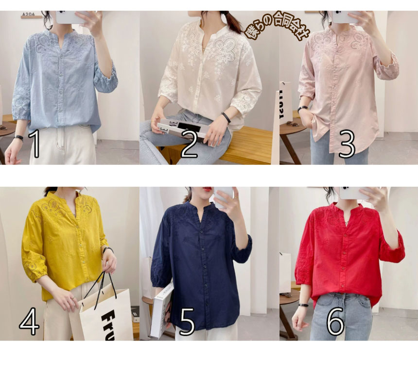 気質 レディース服 トップス ブラウス ゆったり 純綿 カジュアル 七分袖 シャツ M#-2XL# | 卸売・ 問屋・仕入れの専門サイト【NETSEA】