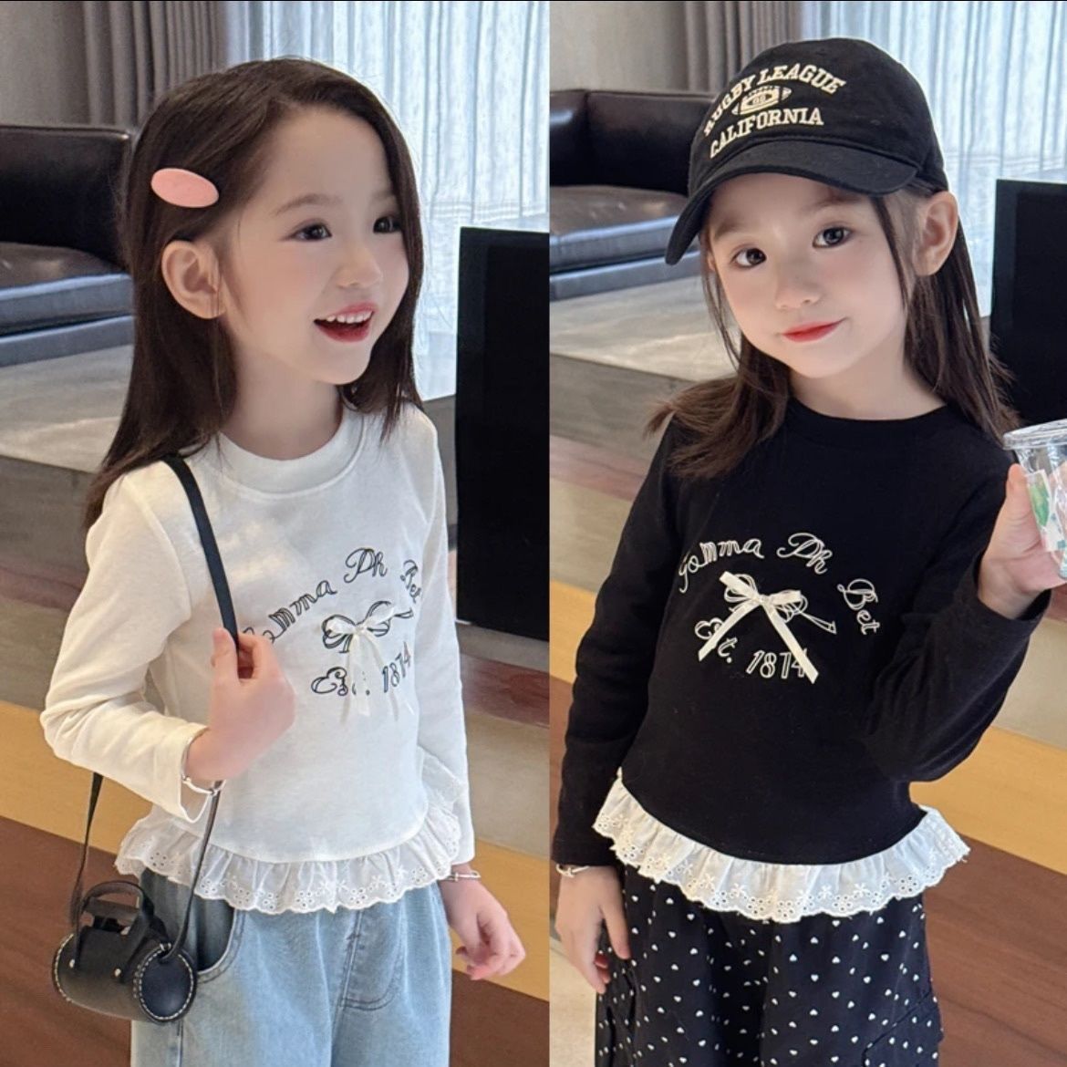 2025秋新品 子供服 トップス 長袖 Tシャツ 90-140cm 2色 | 卸売・ 問屋・仕入れの専門サイト【NETSEA】